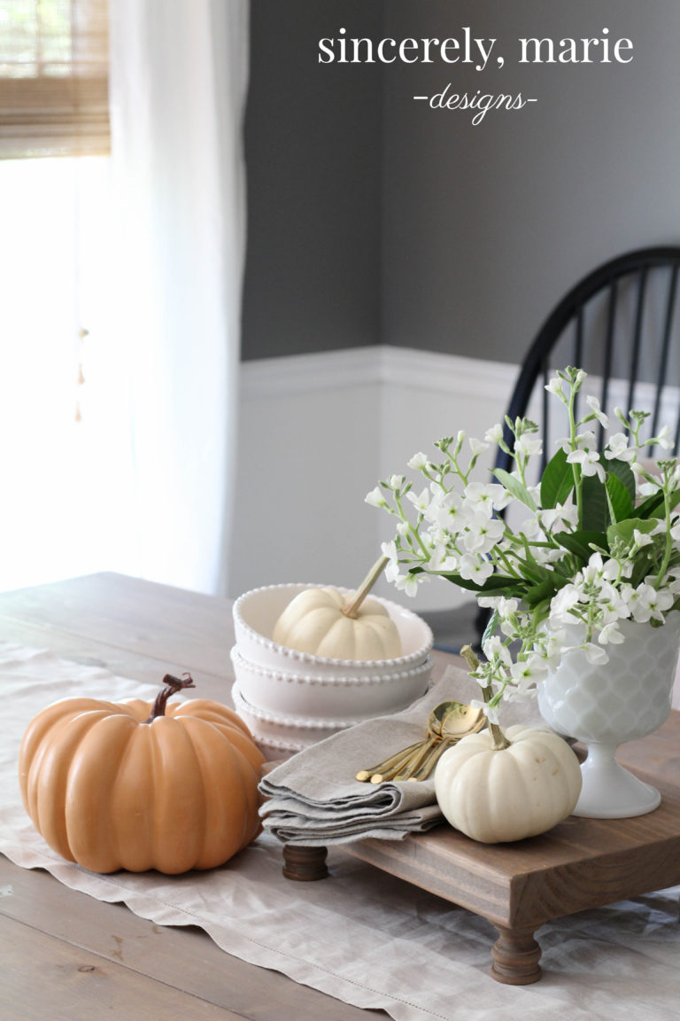 A Simple & Elegant Fall Vignette - Sincerely, Marie Designs