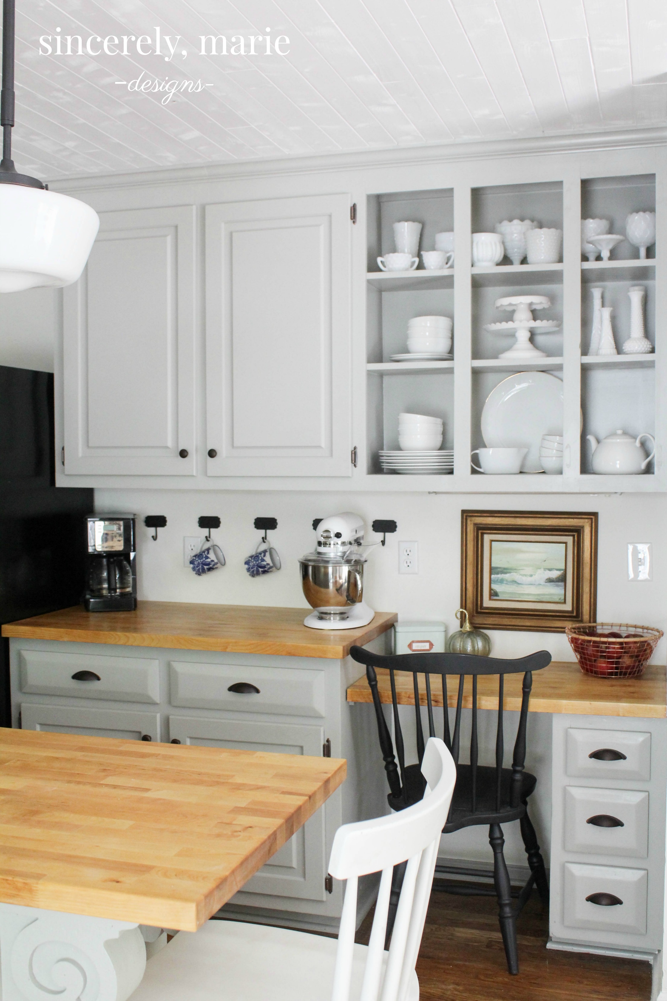 Open shelving side - Sincerely, Marie Designs