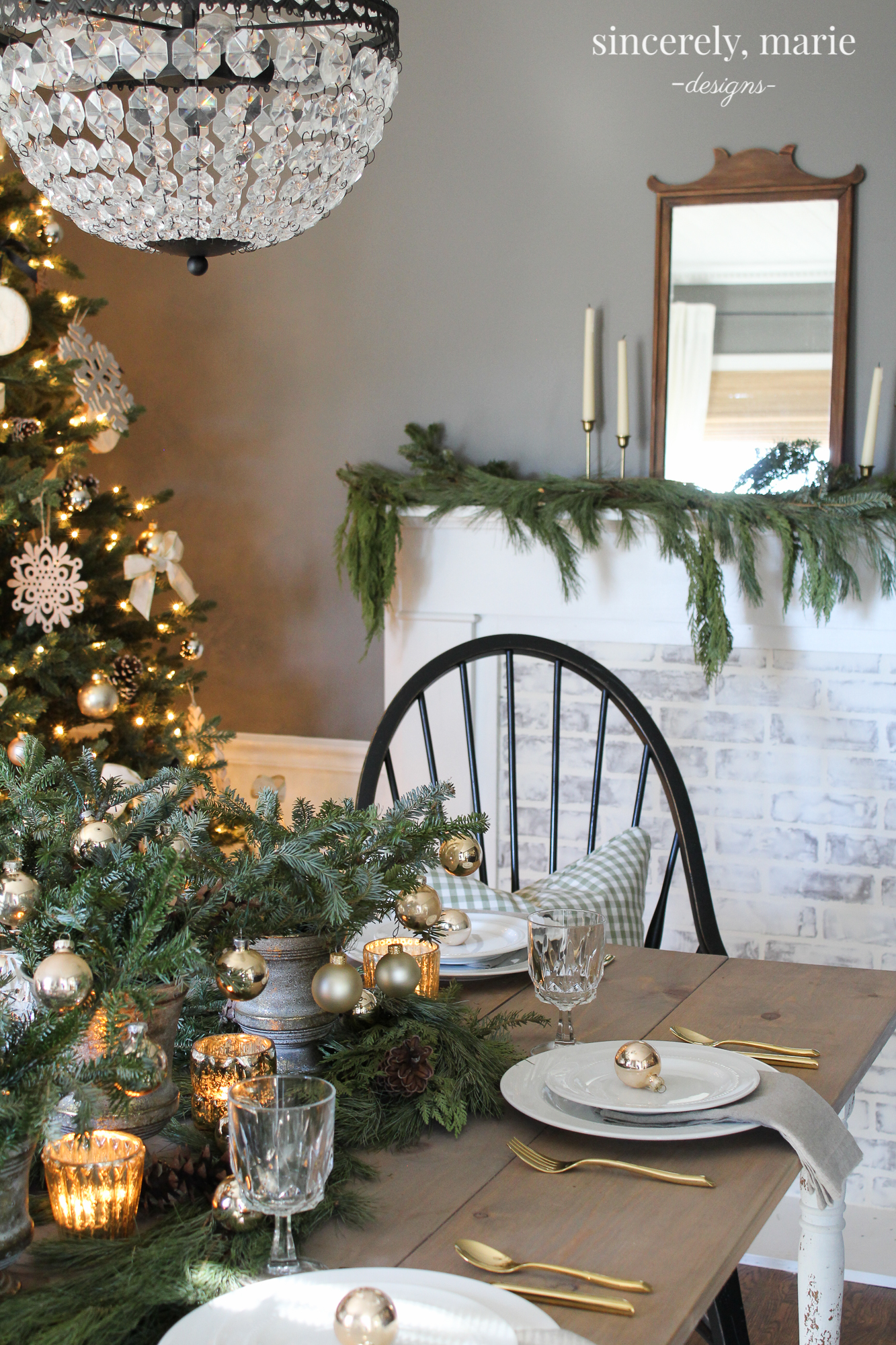 Rustic Elegance - A Christmas Tablescape - Sincerely, Marie Designs