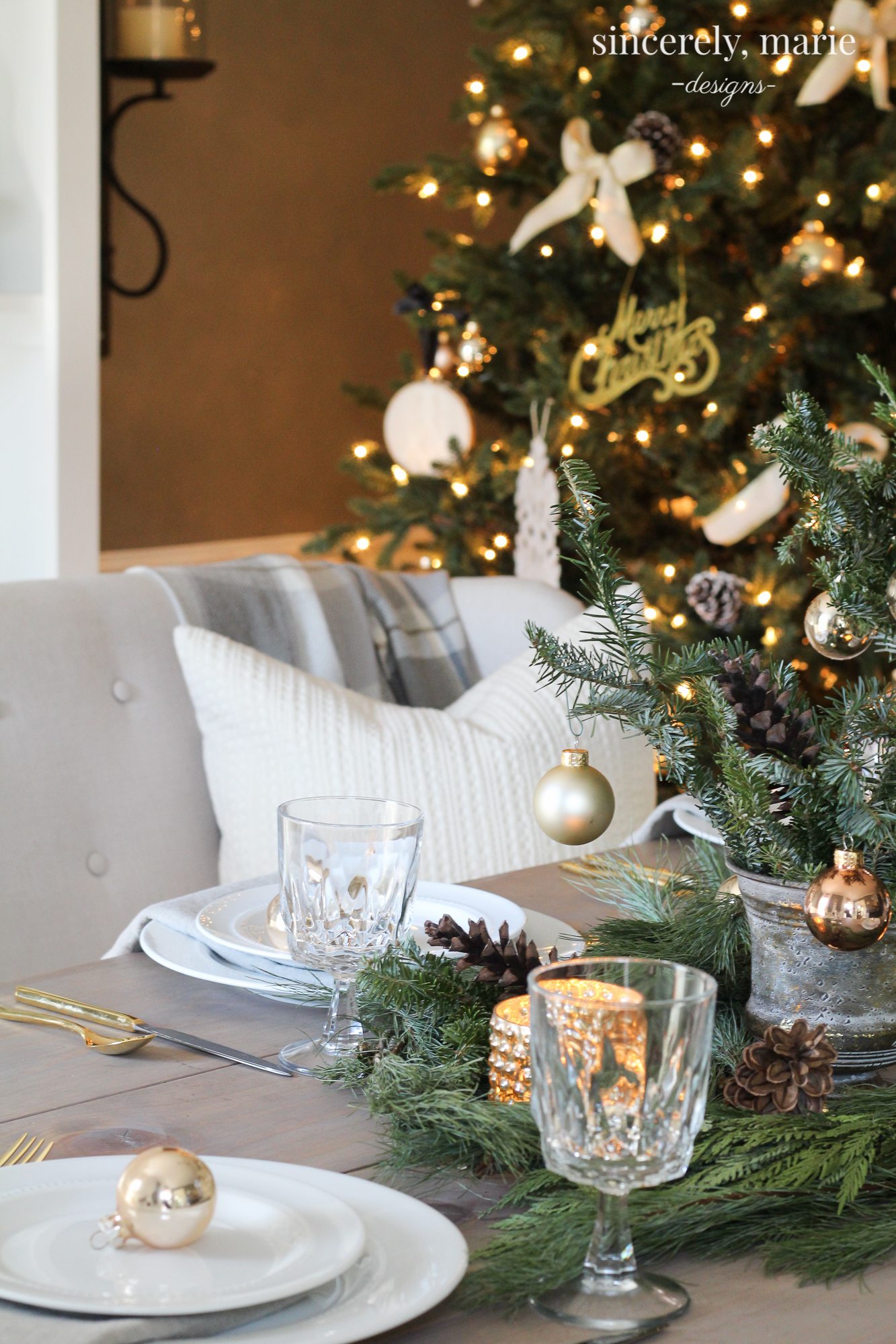 Rustic Elegance - A Christmas Tablescape - Sincerely, Marie Designs