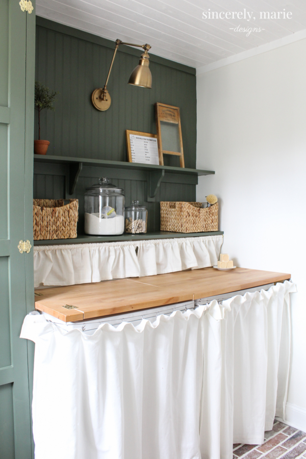 Laundry Room Update in Classic Dark Green - Sincerely, Marie Designs