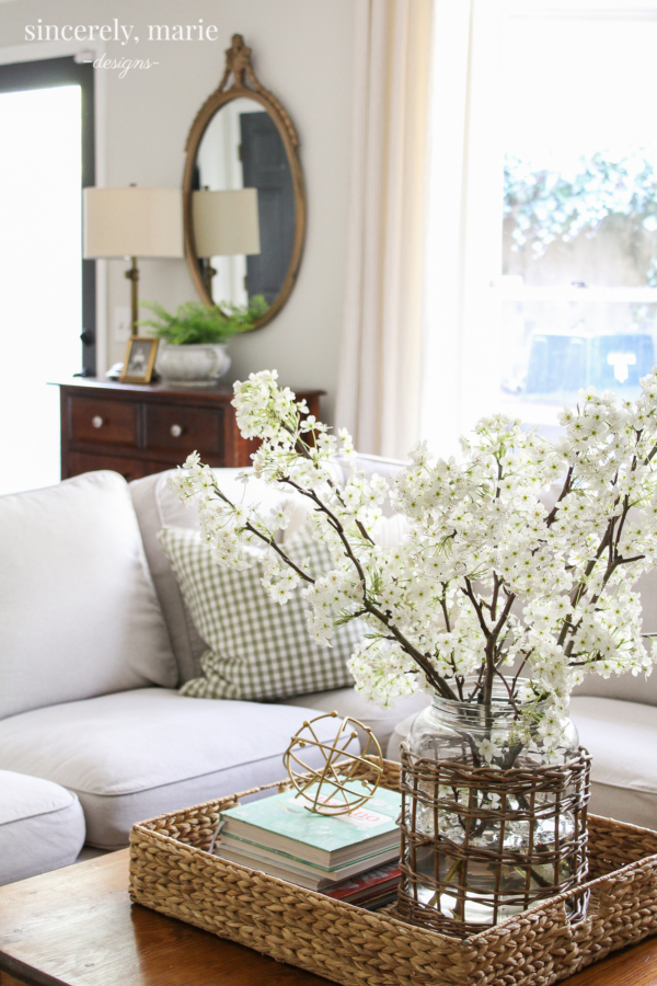 Spring in the Family Room Using Soft Colors - Sincerely, Marie Designs