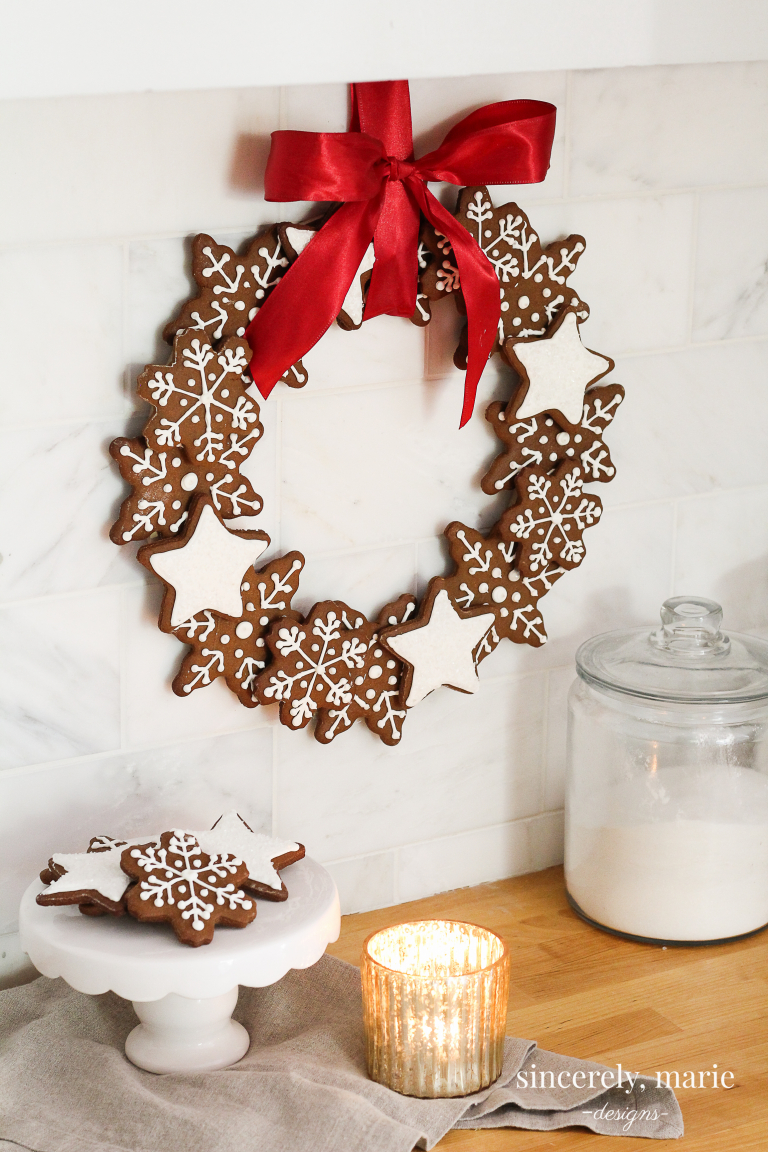 Christmas Gingerbread Cookie Wreath - Sincerely, Marie Designs