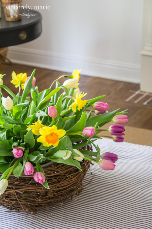 Tulips in a Nest - Spring Arrangement - Sincerely, Marie Designs