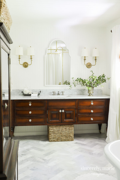 Our Elegant & Timeless Master Bathroom Reveal - Sincerely, Marie Designs