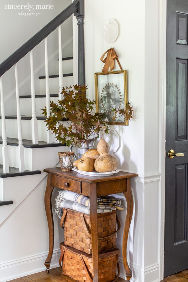 DIY Vintage Wreath Mirror For Fall - Sincerely, Marie Designs