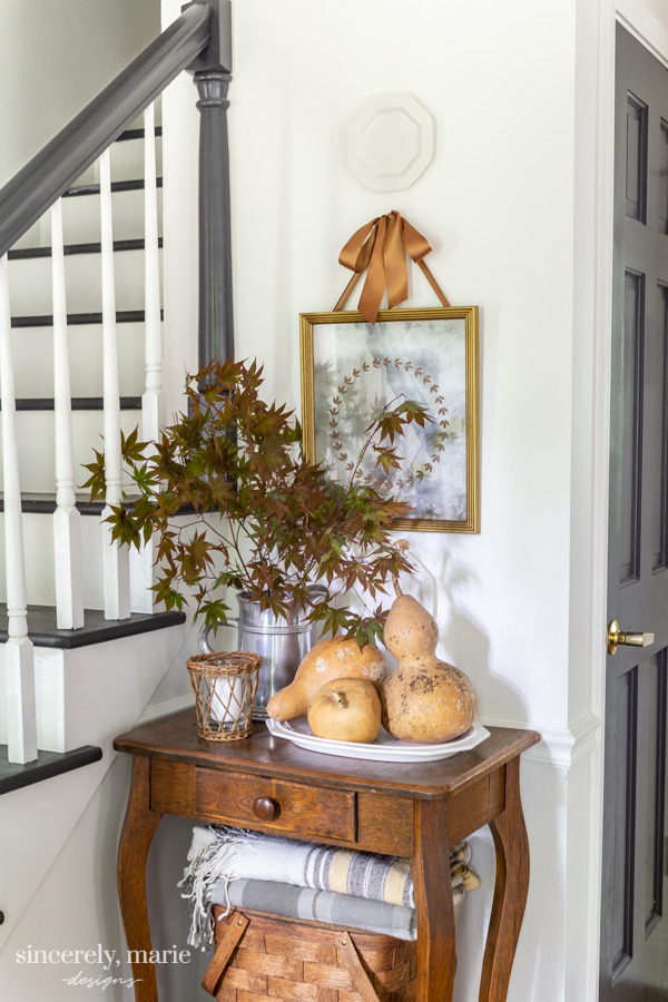 DIY Vintage Wreath Mirror For Fall - Sincerely, Marie Designs