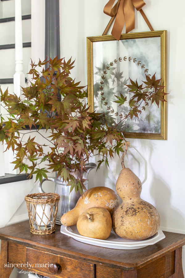 DIY Vintage Wreath Mirror For Fall - Sincerely, Marie Designs