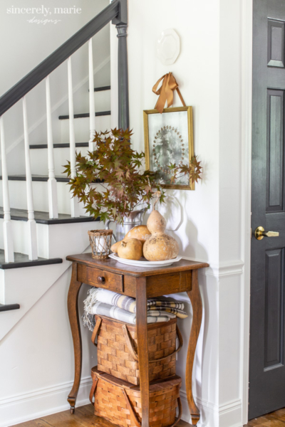 DIY Vintage Wreath Mirror For Fall - Sincerely, Marie Designs