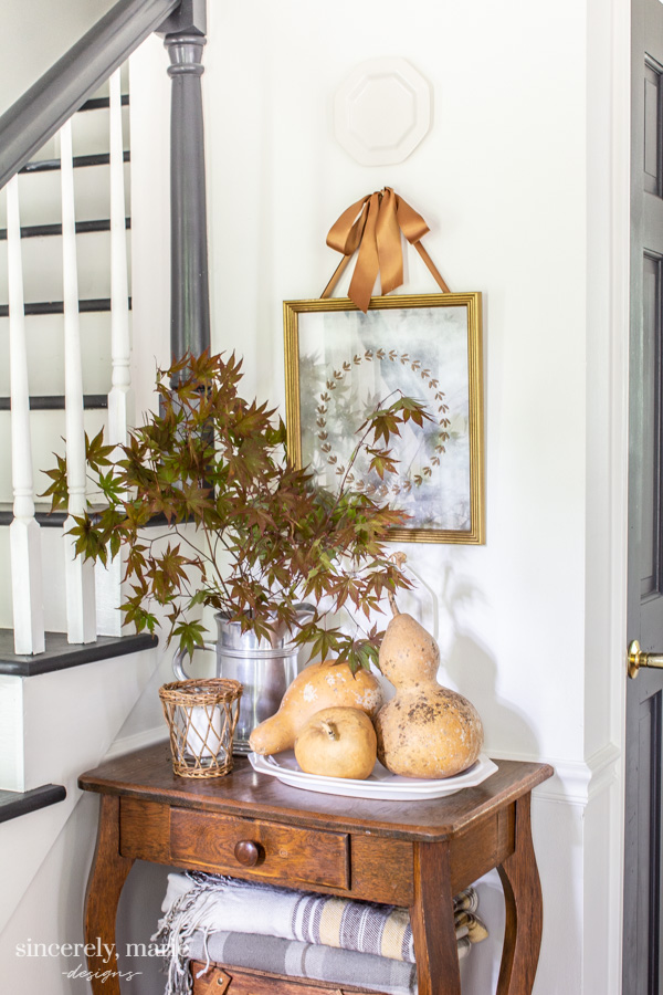 DIY Vintage Wreath Mirror For Fall - Sincerely, Marie Designs