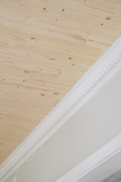 How To Easily Plank A Textured Ceiling - Sincerely, Marie Designs