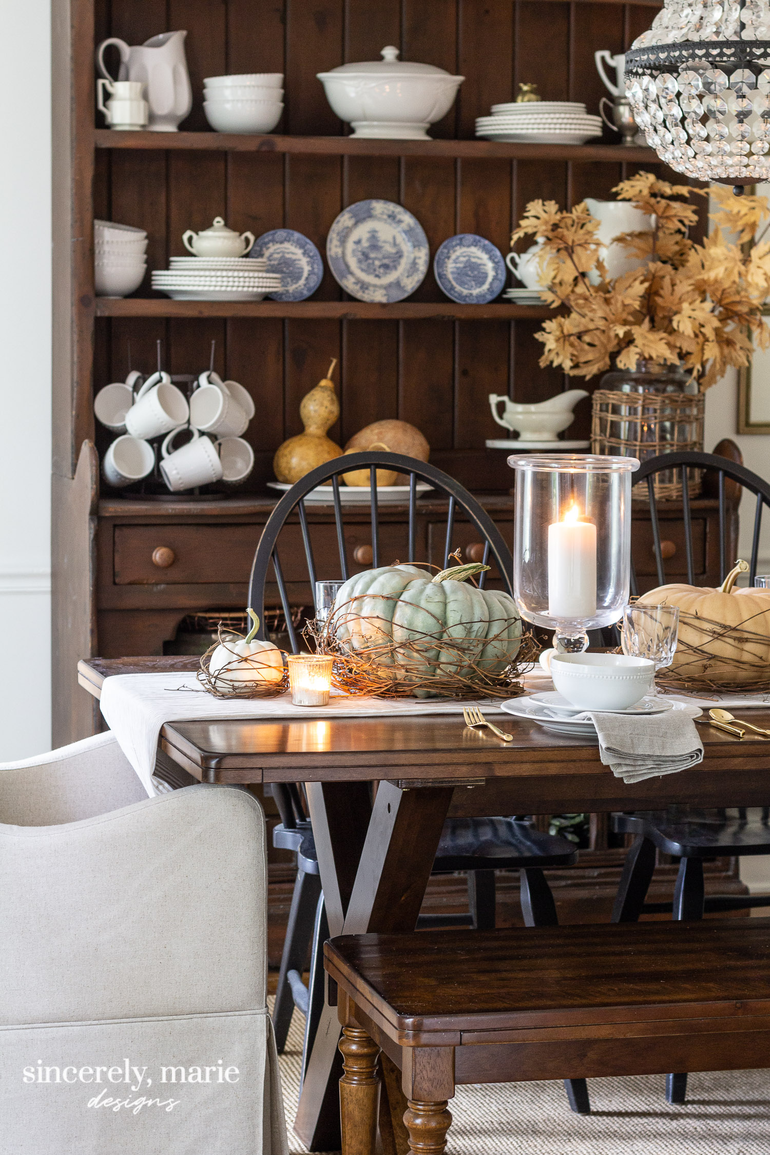 Nesting Pumpkin Tablescape For Fall - Sincerely, Marie Designs