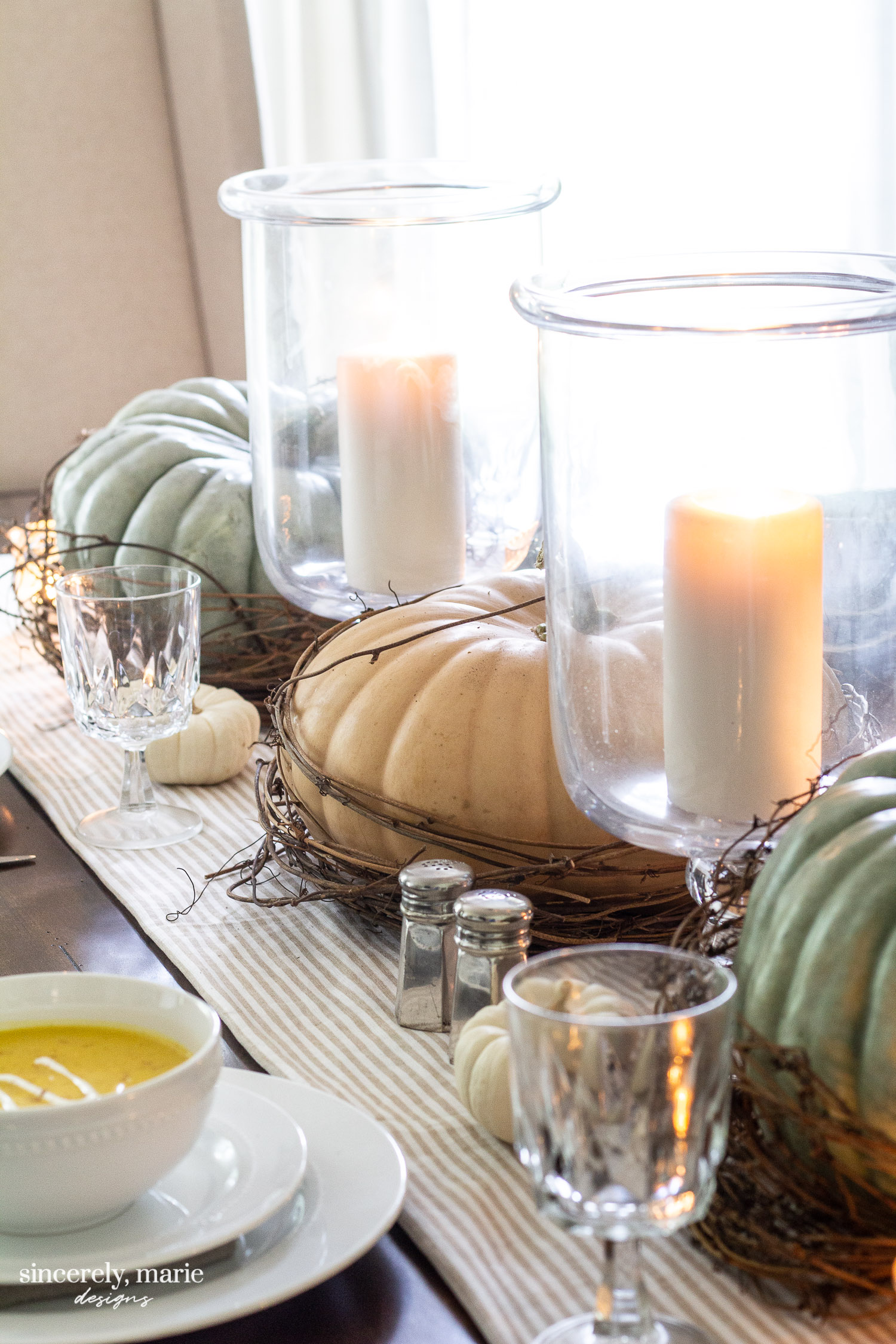 Nesting Pumpkin Tablescape For Fall - Sincerely, Marie Designs