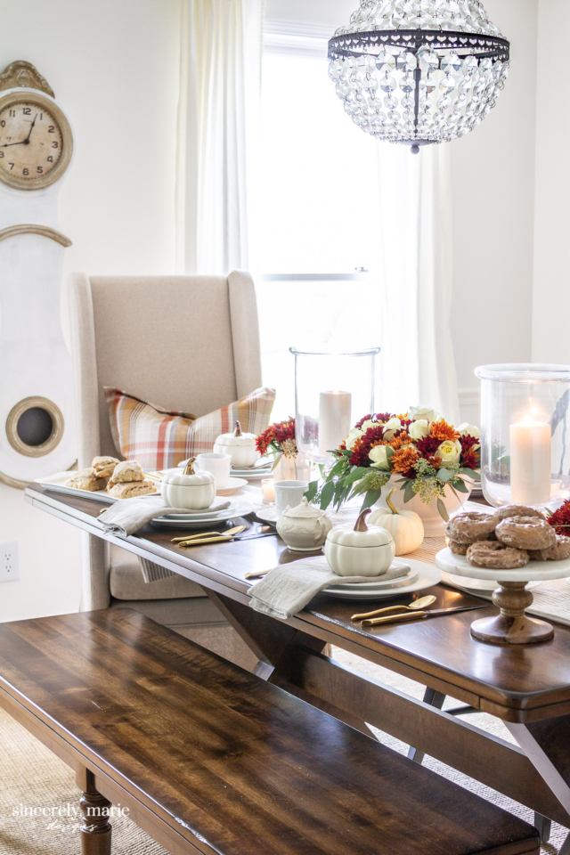 Warm & Traditional Fall Brunch Tablescape - Sincerely, Marie Designs