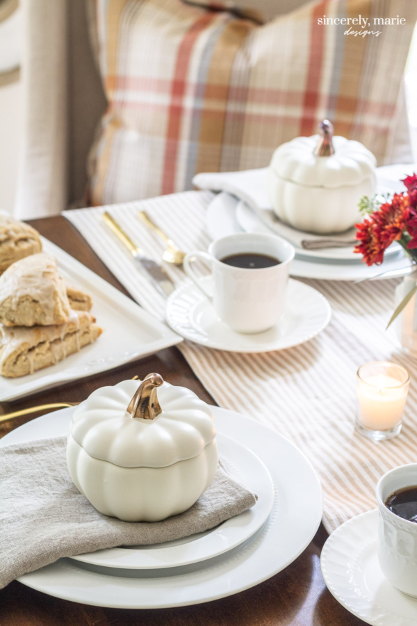 Warm & Traditional Fall Brunch Tablescape - Sincerely, Marie Designs