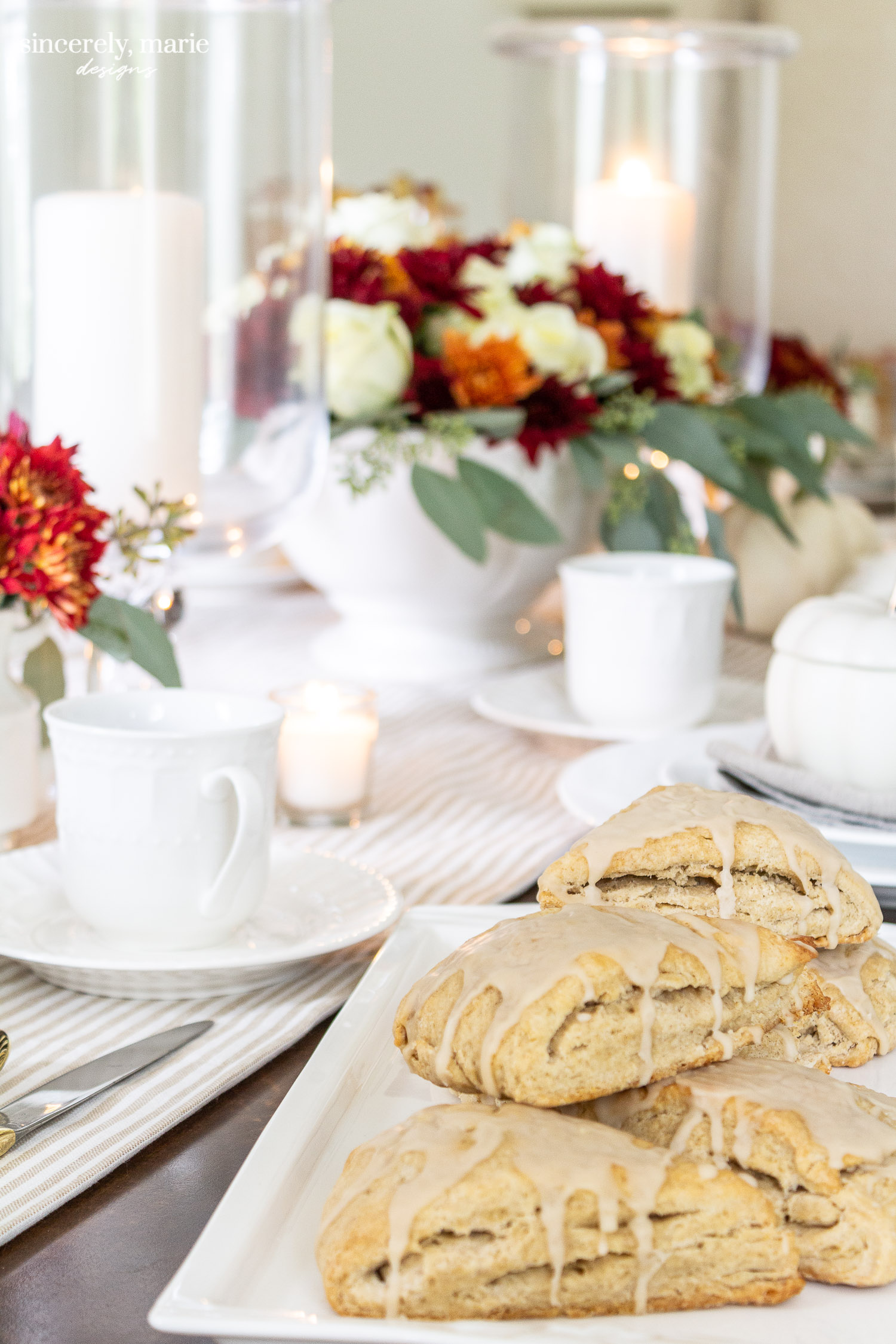 Warm & Traditional Fall Brunch Tablescape - Sincerely, Marie Designs
