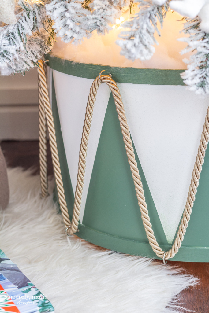DIY Drum Christmas Tree Collar - Sincerely, Marie Designs