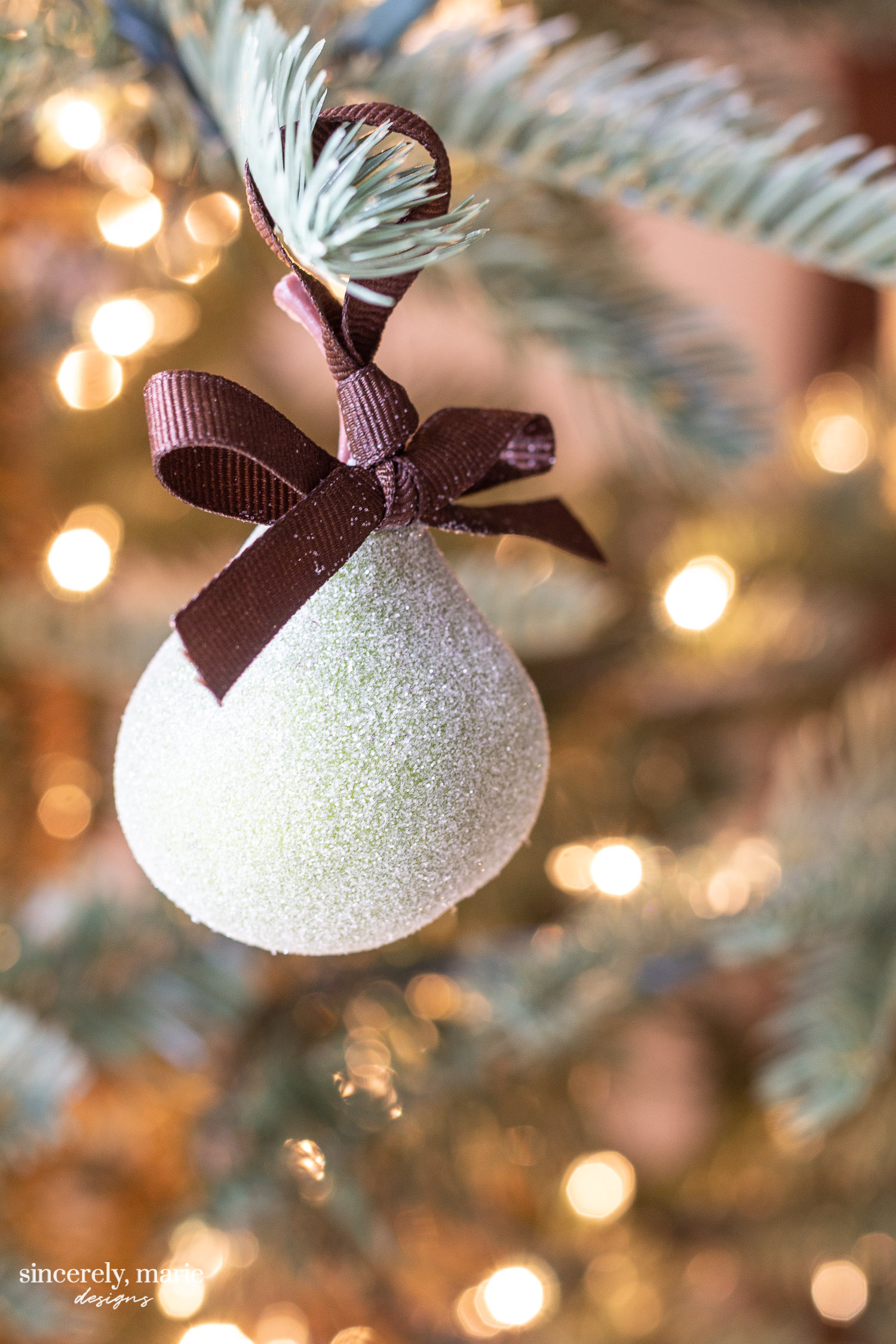 Frosted Pear Tree Ornaments - Sincerely, Marie Designs