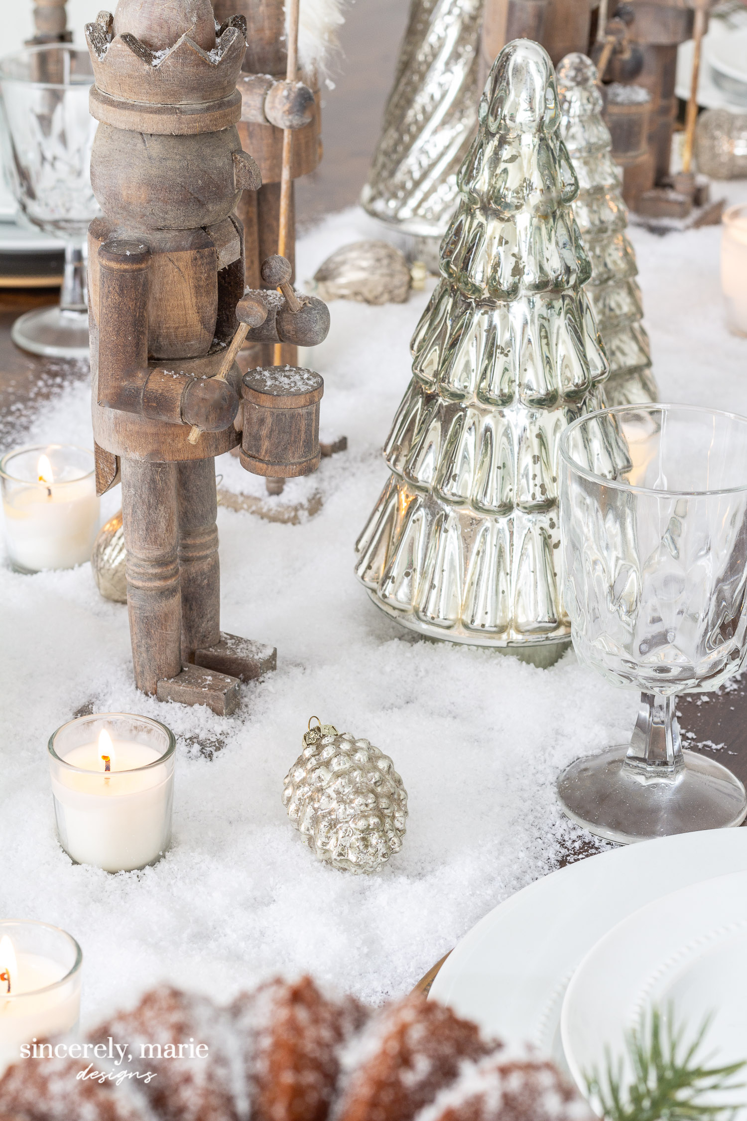Snowy Nutcracker Tablescape - Sincerely, Marie Designs