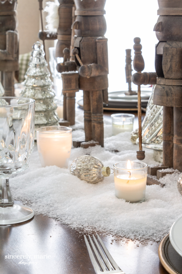 Snowy Nutcracker Tablescape - Sincerely, Marie Designs