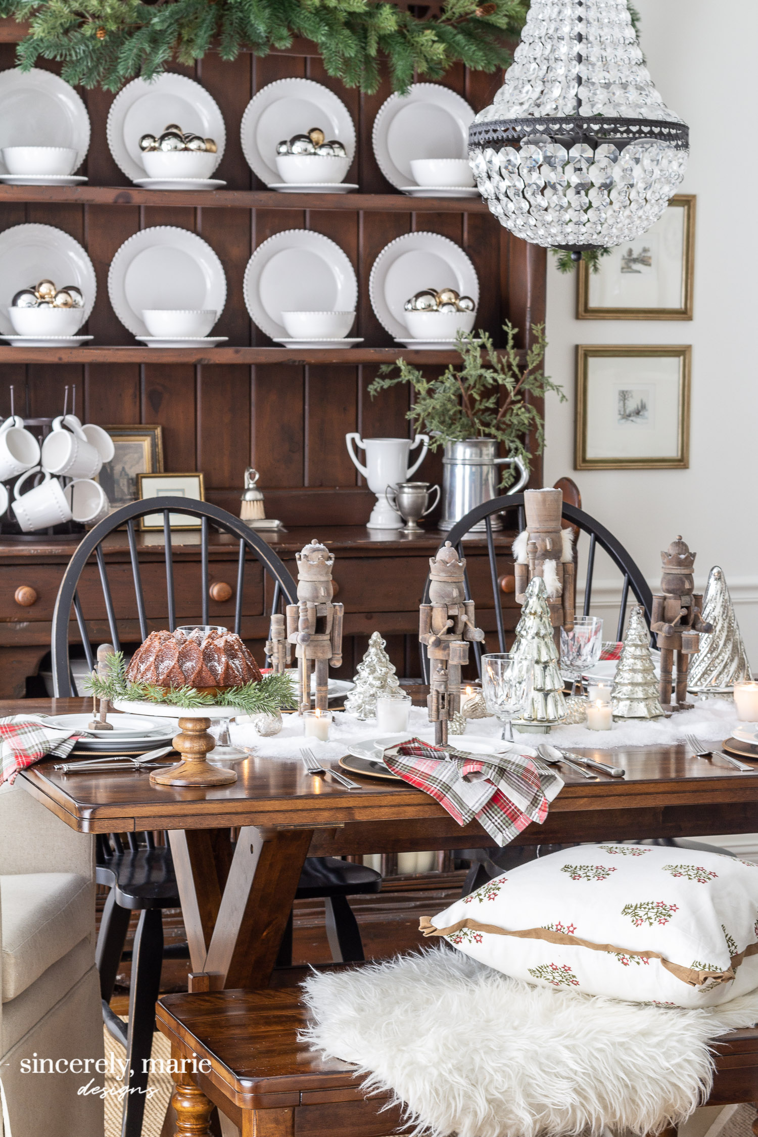 Snowy Nutcracker Tablescape - Sincerely, Marie Designs