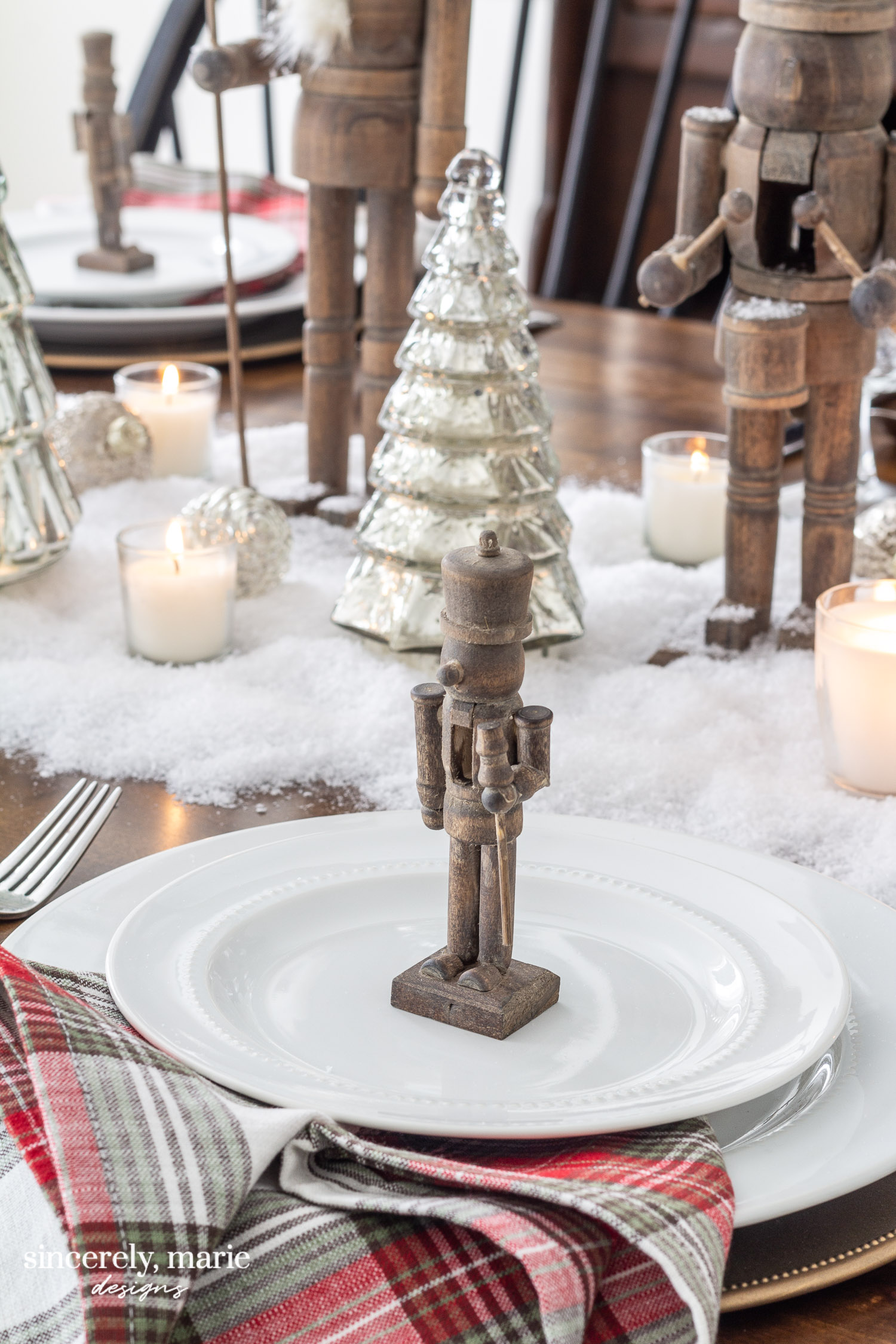 Snowy Nutcracker Tablescape - Sincerely, Marie Designs