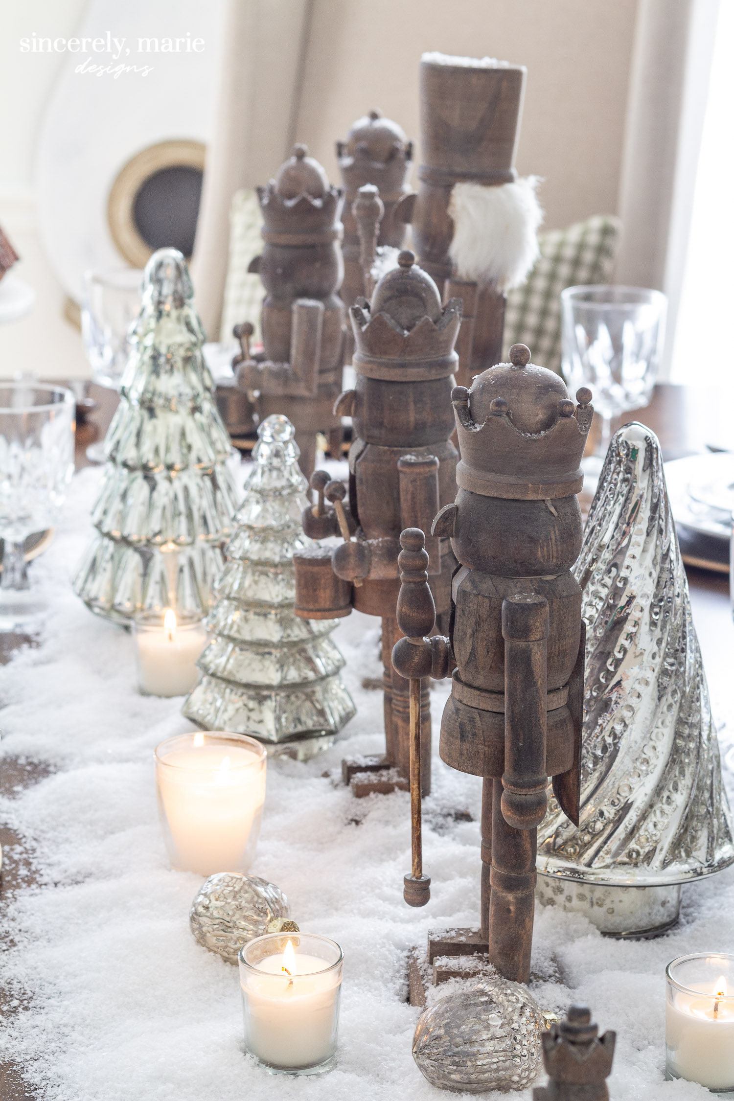 Snowy Nutcracker Tablescape - Sincerely, Marie Designs