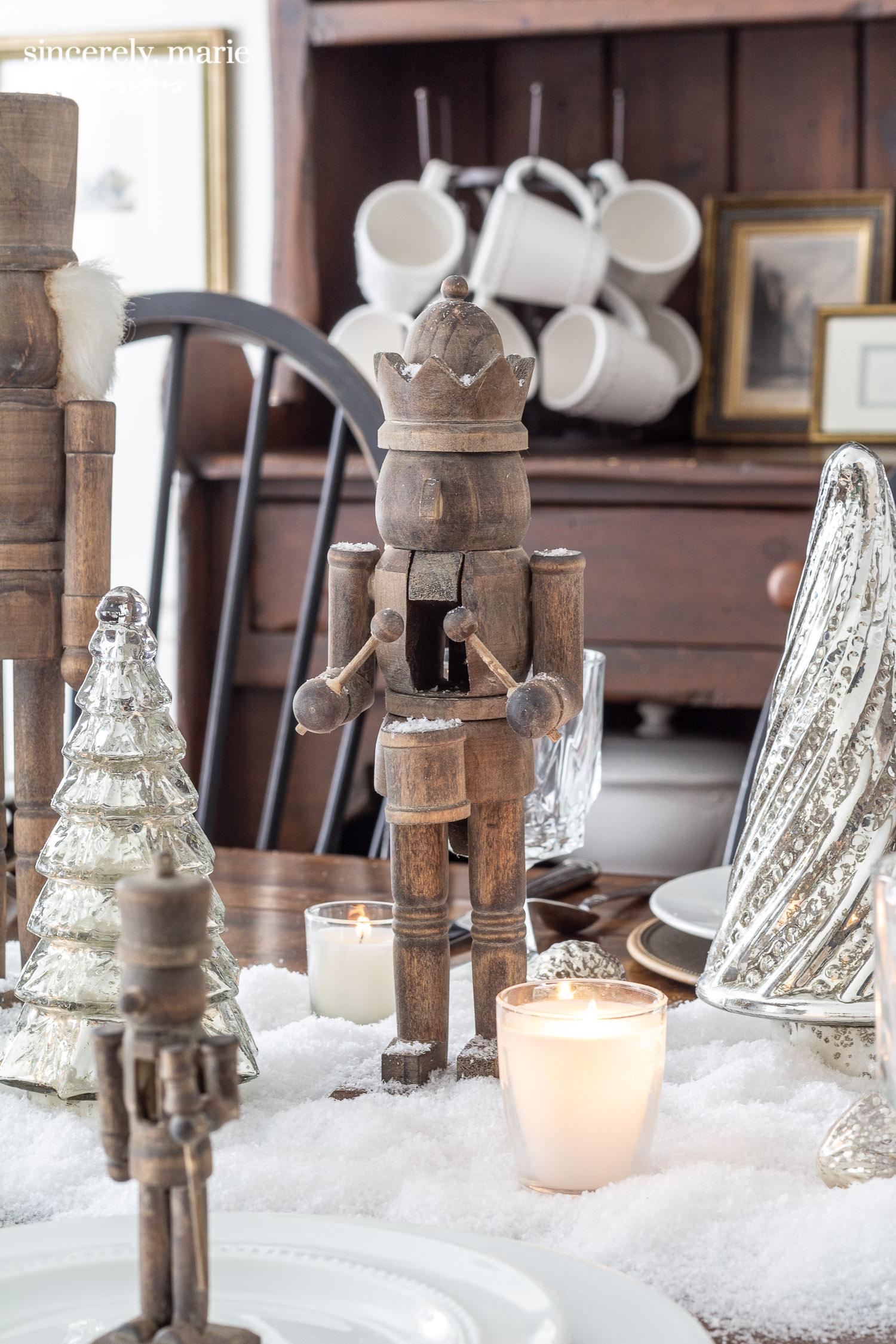Snowy Nutcracker Tablescape - Sincerely, Marie Designs