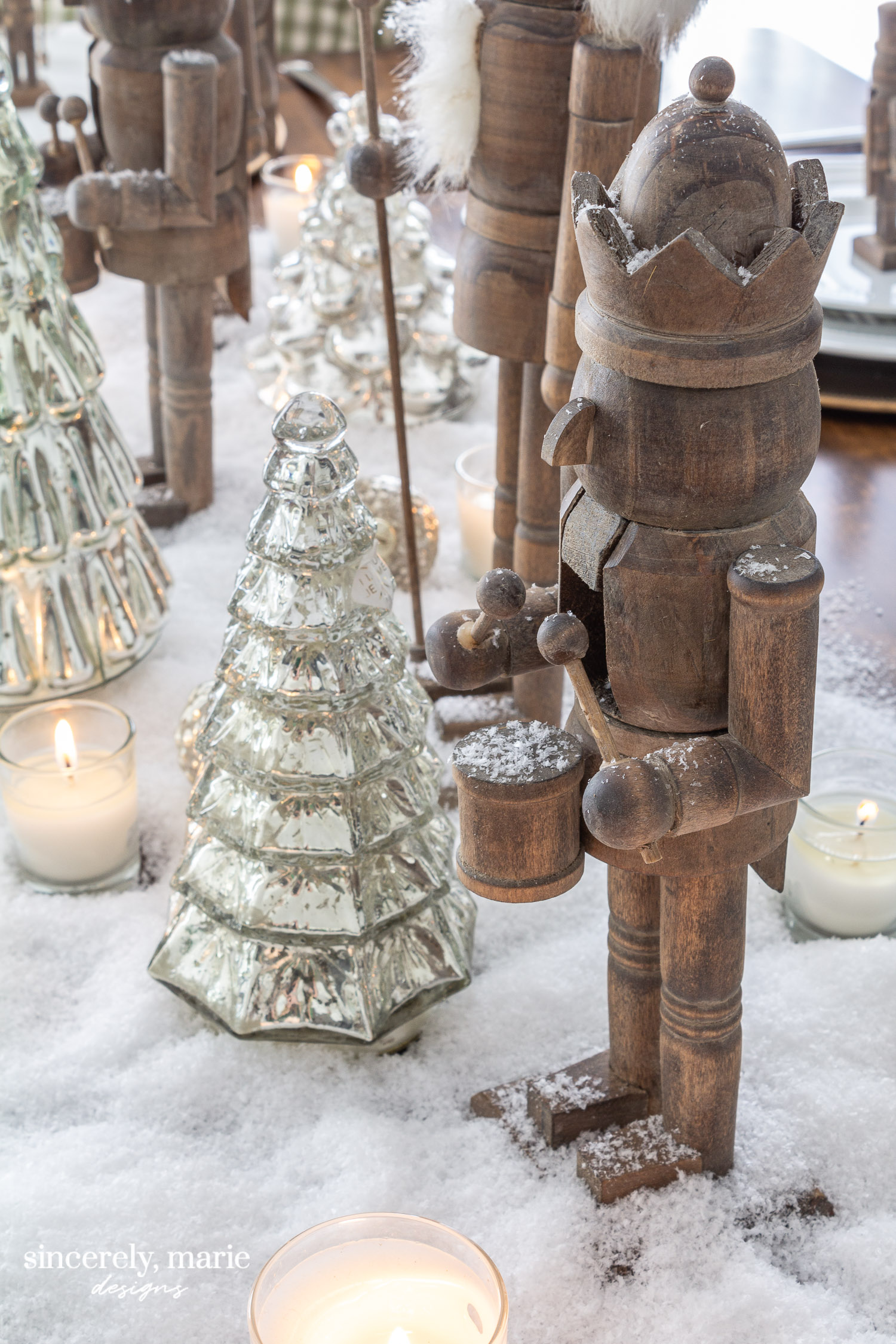 Snowy Nutcracker Tablescape - Sincerely, Marie Designs