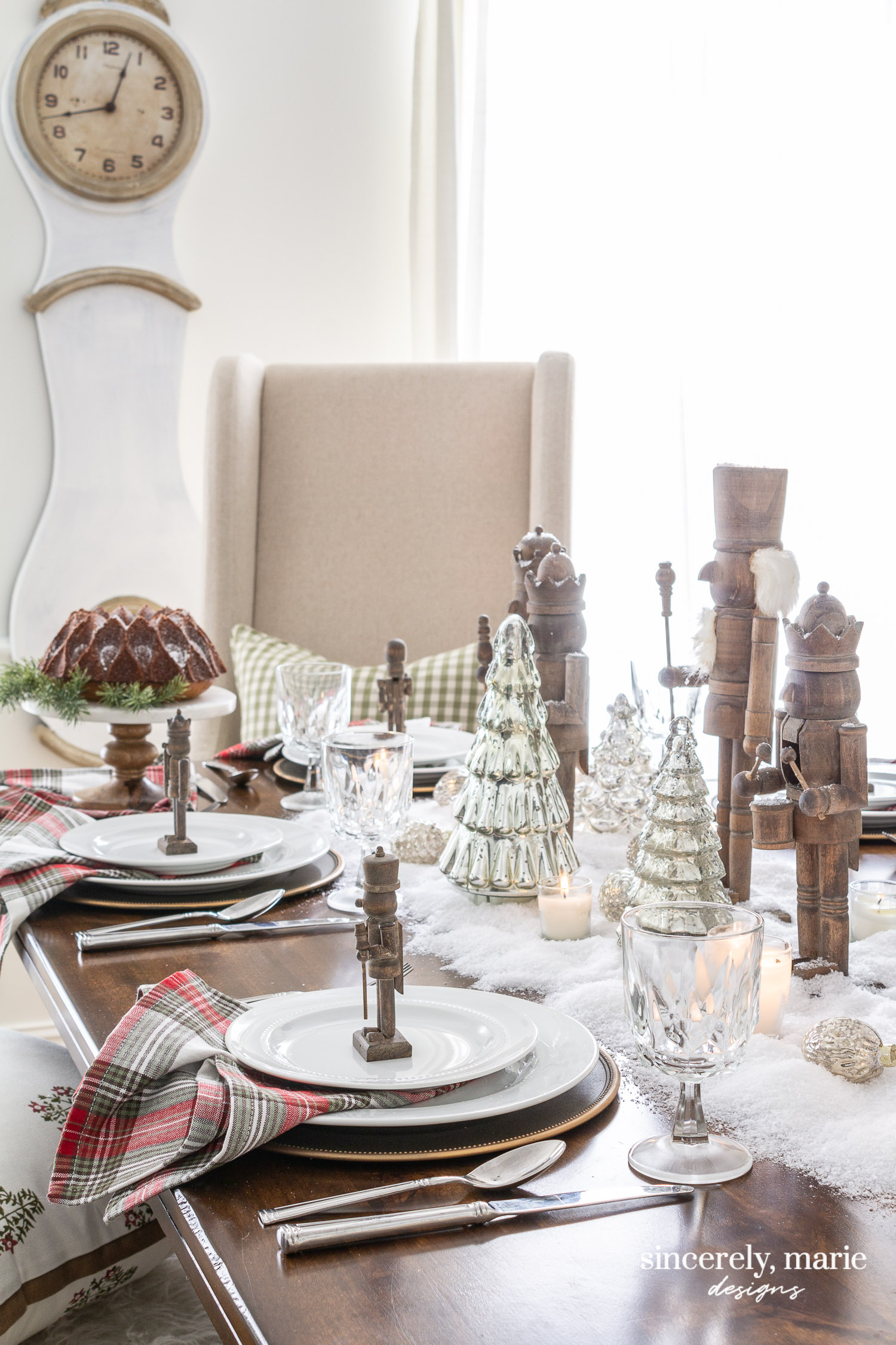 Snowy Nutcracker Tablescape - Sincerely, Marie Designs
