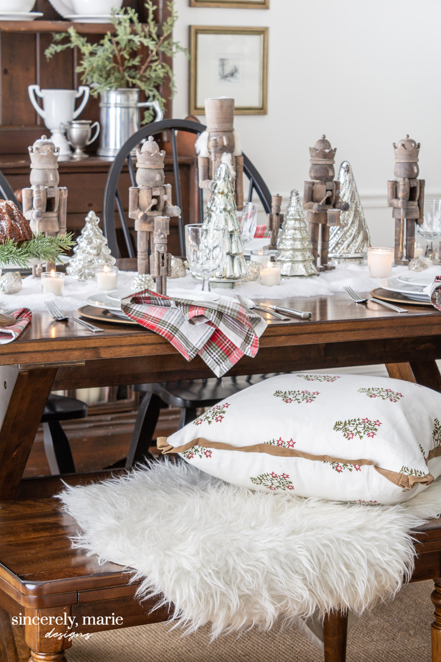 Snowy Nutcracker Tablescape - Sincerely, Marie Designs