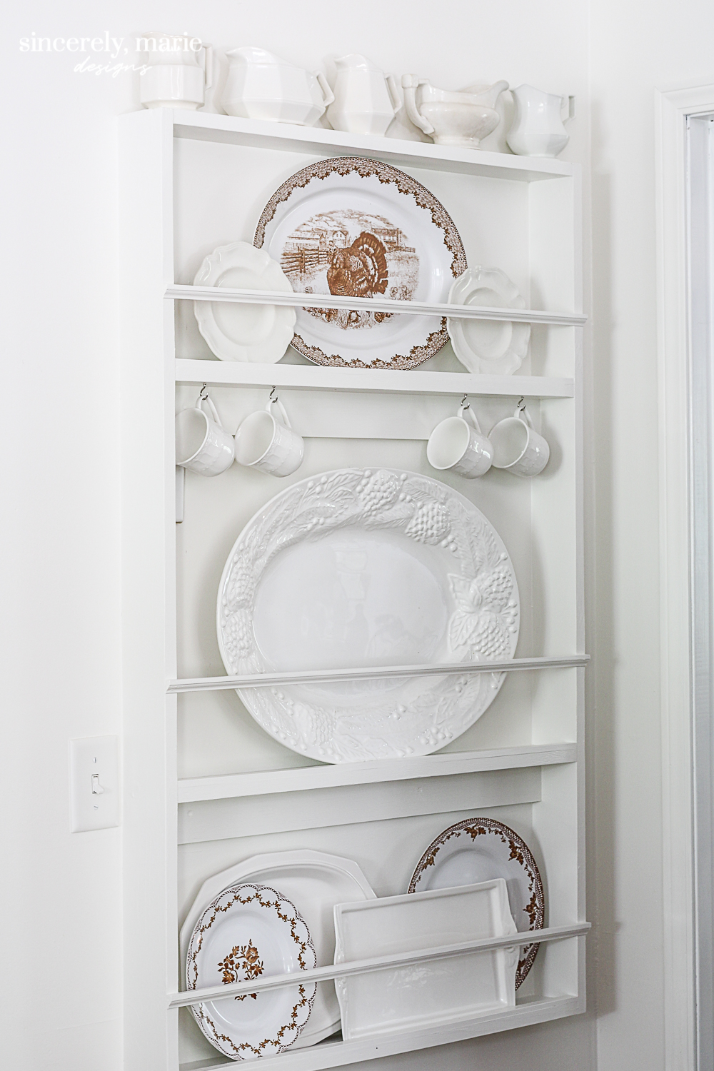 A New Plate Rack in the Kitchen - Sincerely, Marie Designs