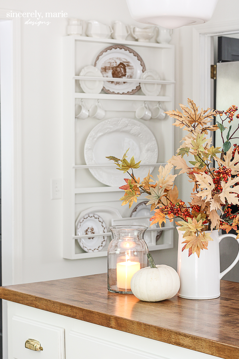 A New Plate Rack in the Kitchen - Sincerely, Marie Designs