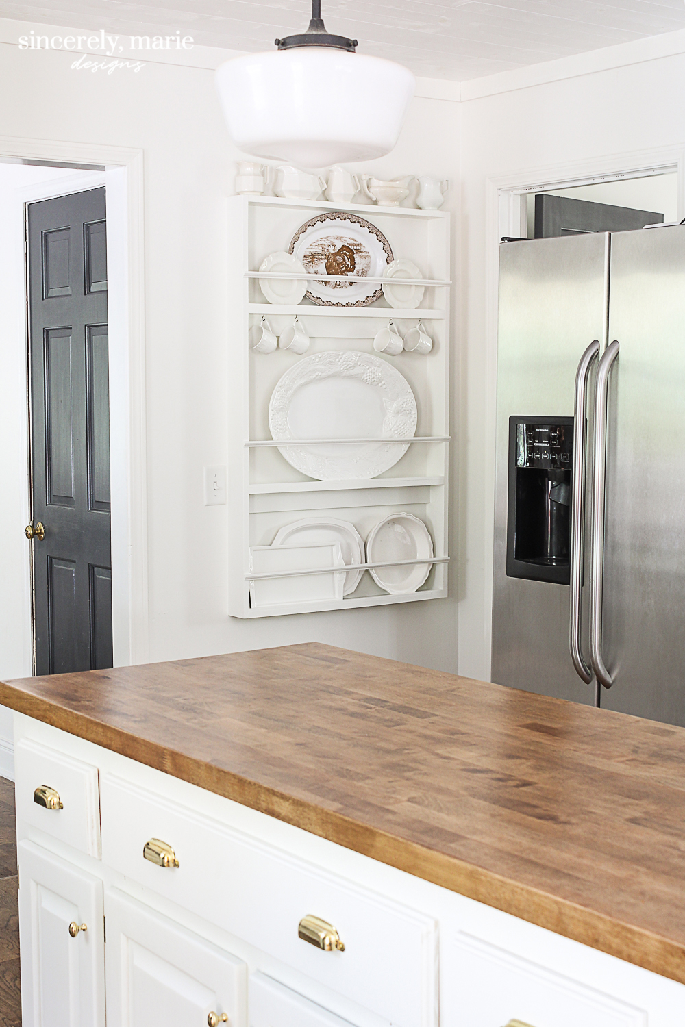 A New Plate Rack in the Kitchen - Sincerely, Marie Designs