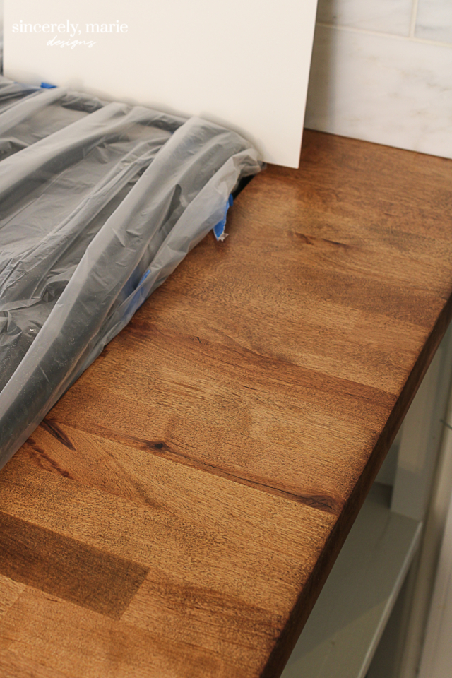 How To Refinish Butcher Block Countertops - Sincerely, Marie Designs
