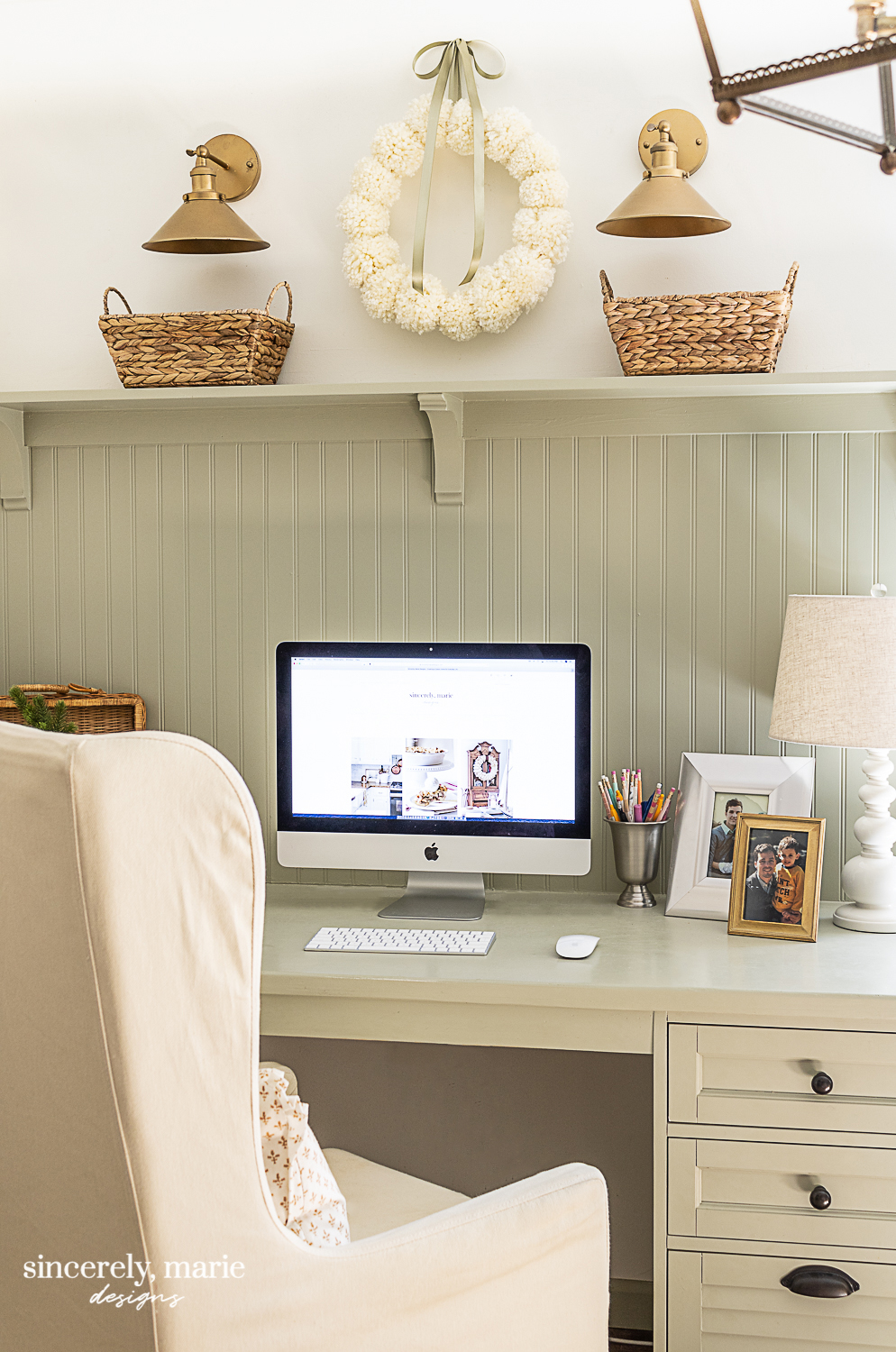 Early Holiday Decor In My Office - Sincerely, Marie Designs