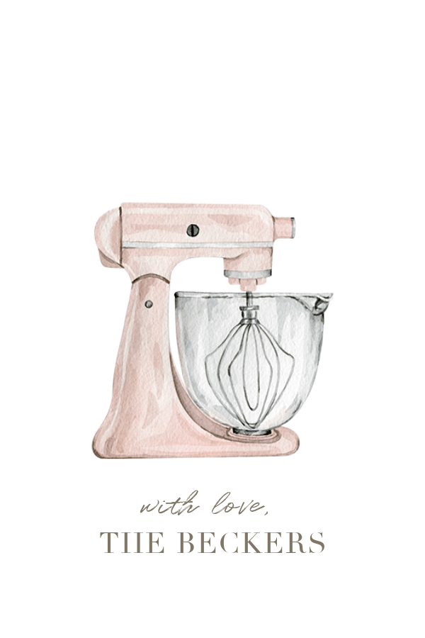 Pretty Pink Mixer Gift Tag - Sincerely, Marie Designs