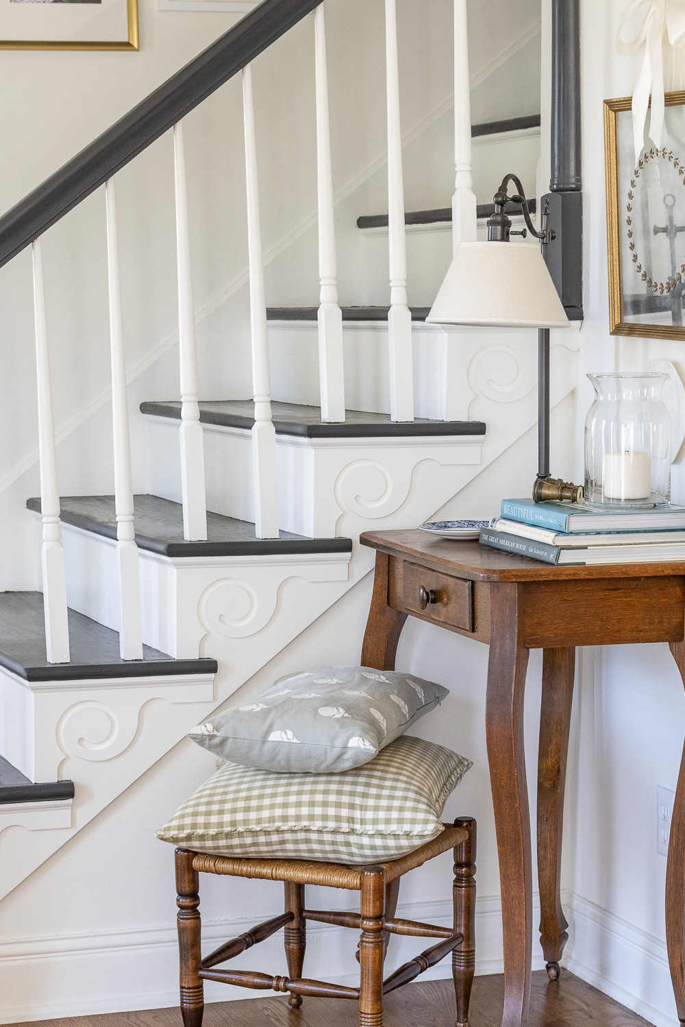 Adding Decorative Stair Brackets - Sincerely, Marie Designs