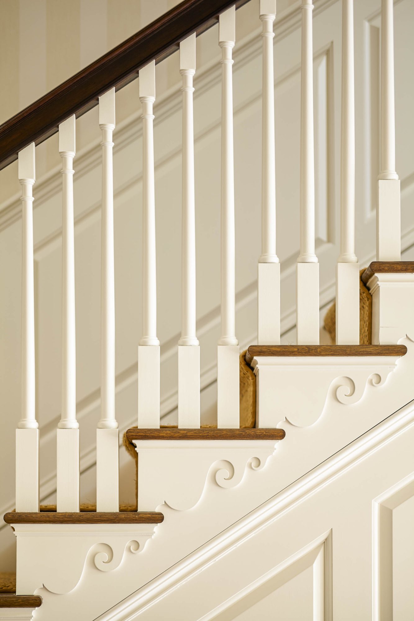 Adding Decorative Stair Brackets - Sincerely, Marie Designs