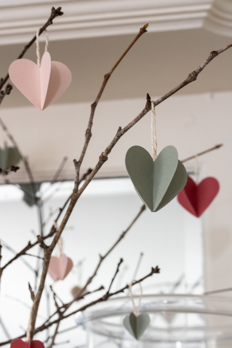 Simple Hanging Paper Heart Tree - Sincerely, Marie Designs