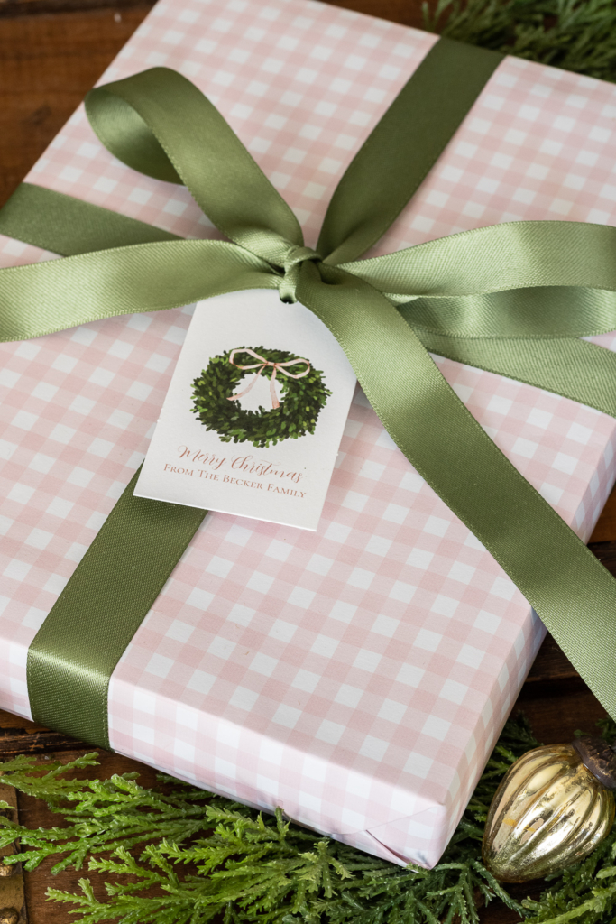 Classic Christmas Wreath Customizable Gift Tags - Sincerely, Marie Designs