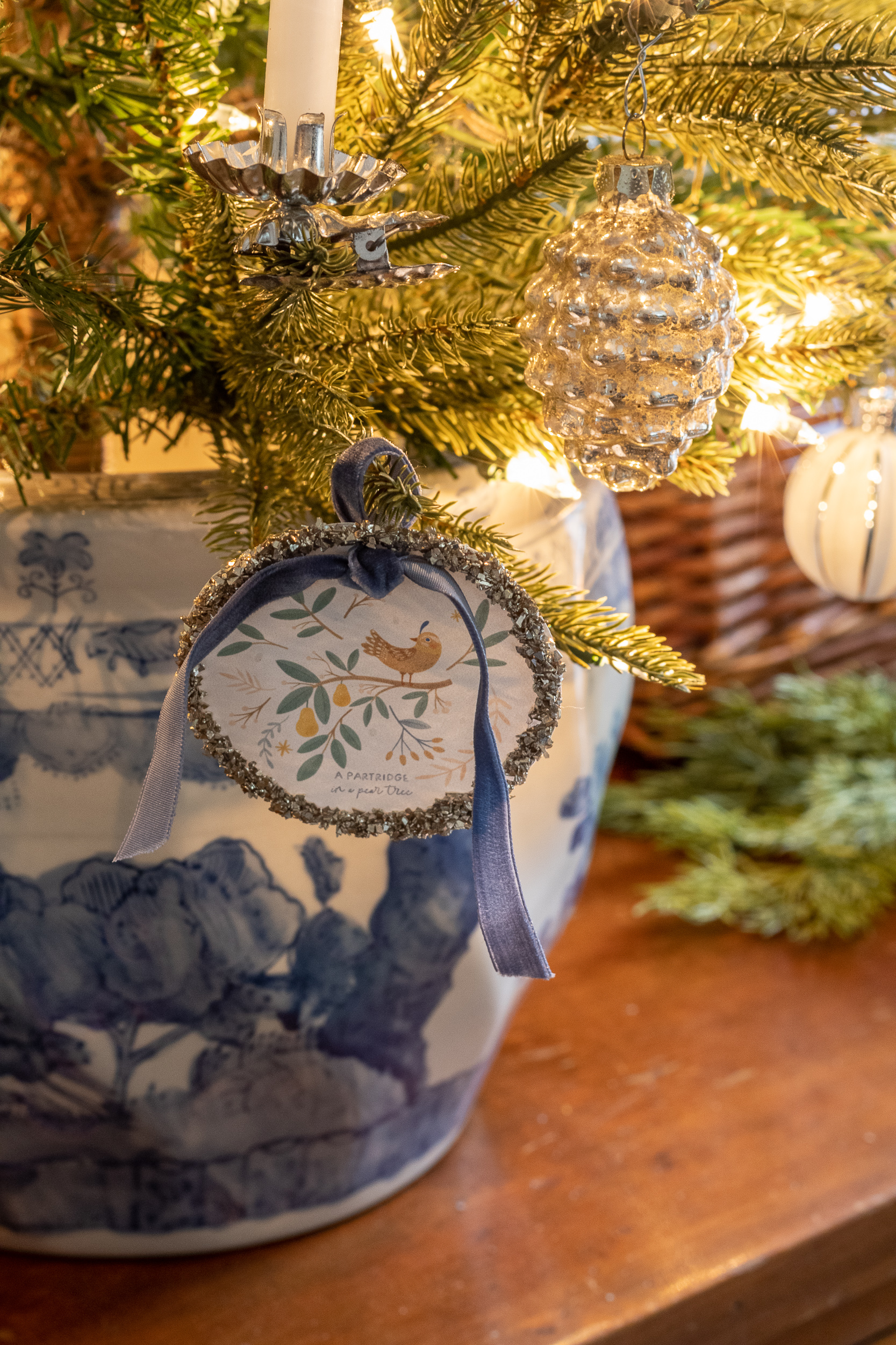Tabletop Tree With Our 12 Days of Christmas Printable Ornaments ...