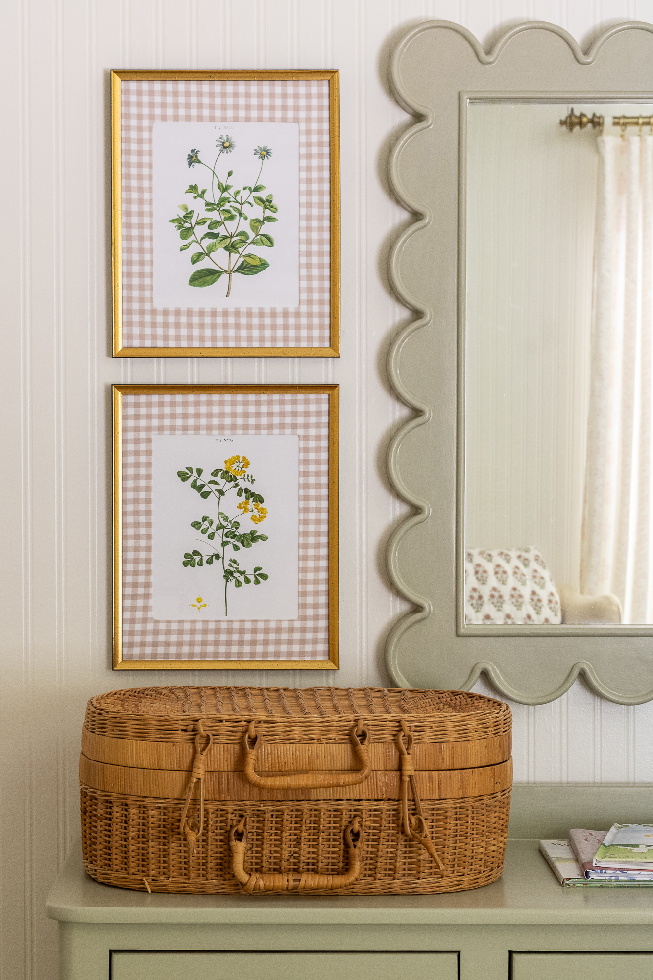 Custom Fabric Picture Frame Mats + Free Botanical Prints - Sincerely ...