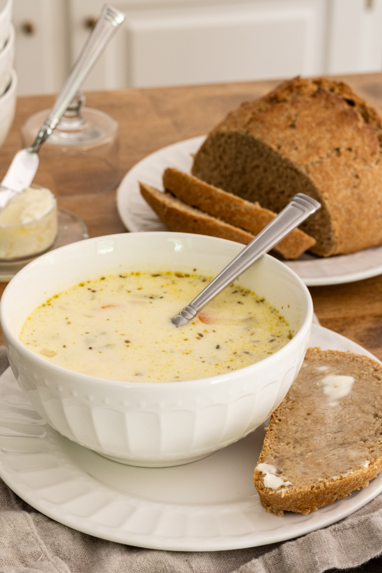 Creamy Lemon Chicken & Orzo Soup - Sincerely, Marie Designs