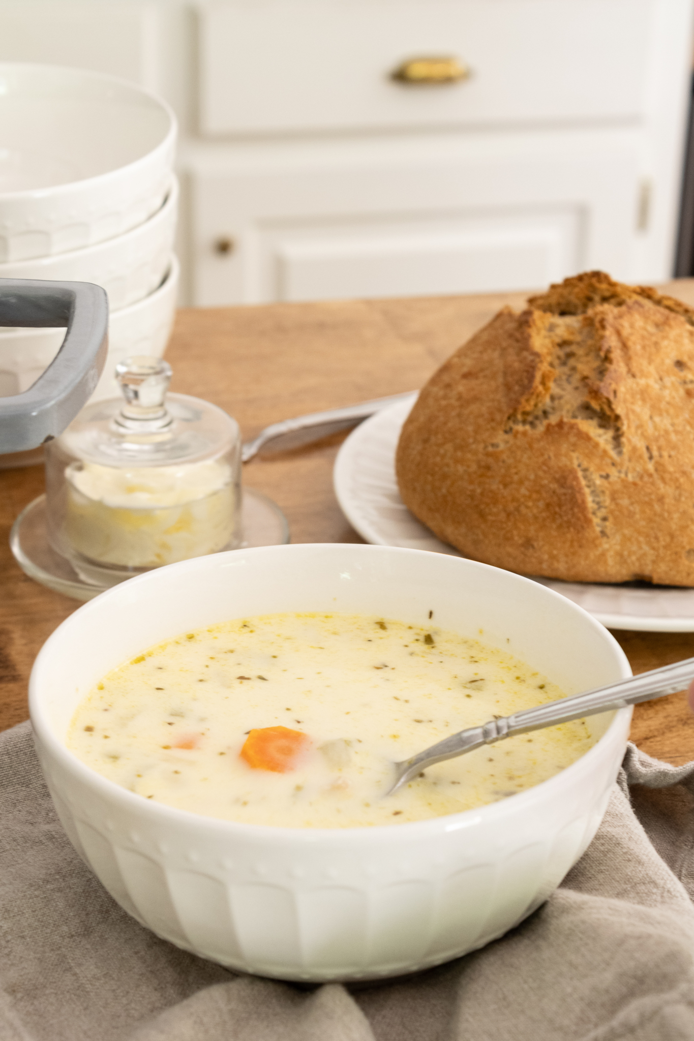 Creamy Lemon Chicken & Orzo Soup - Sincerely, Marie Designs
